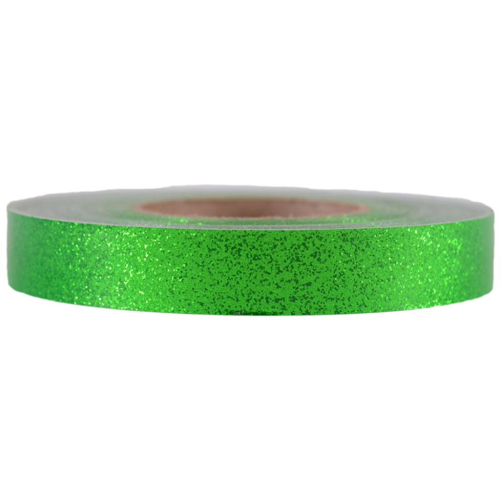 Glitter Tape Fluorescent Green - Hoop Tape Canada